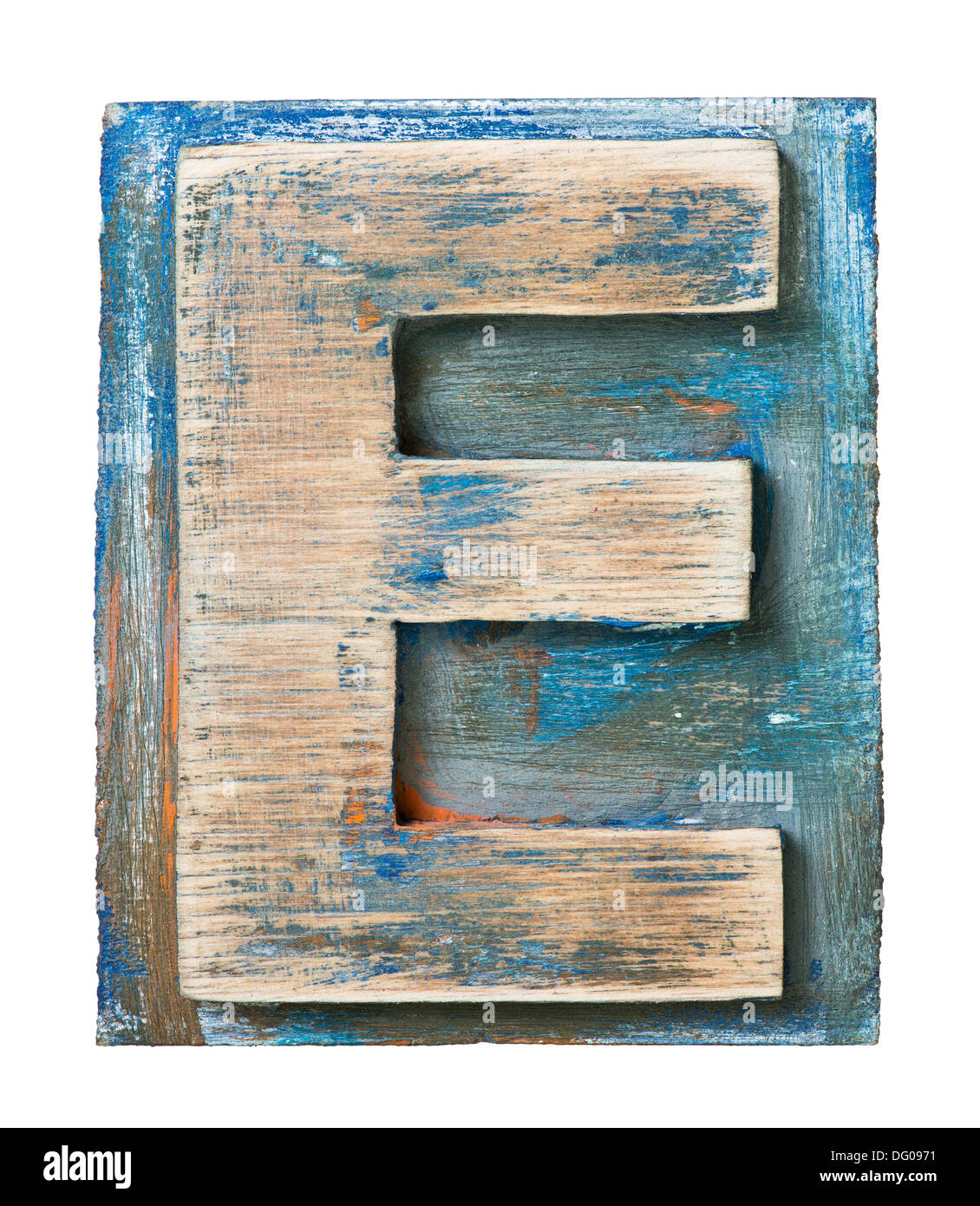 Wooden alphabet block, letter E Stock Photo - Alamy