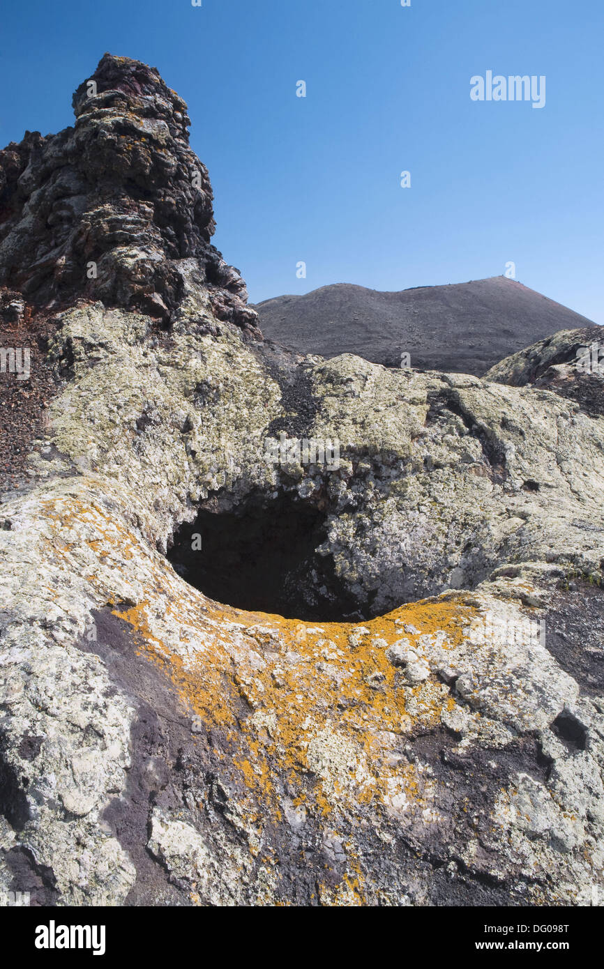 Detail of a side hole in the Santa Catalina volcano, in the Natural ...