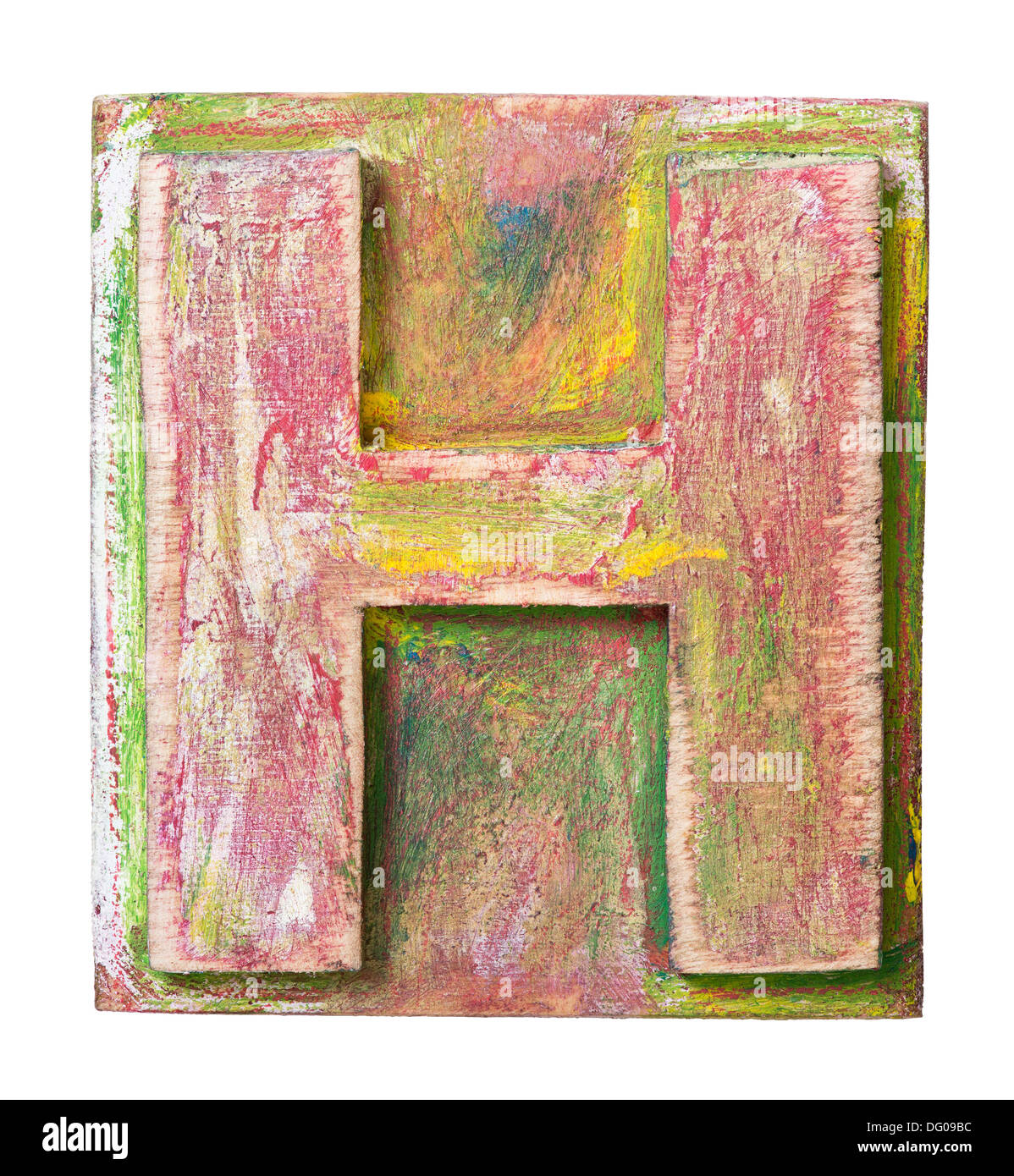 Wooden alphabet block, letter H Stock Photo - Alamy