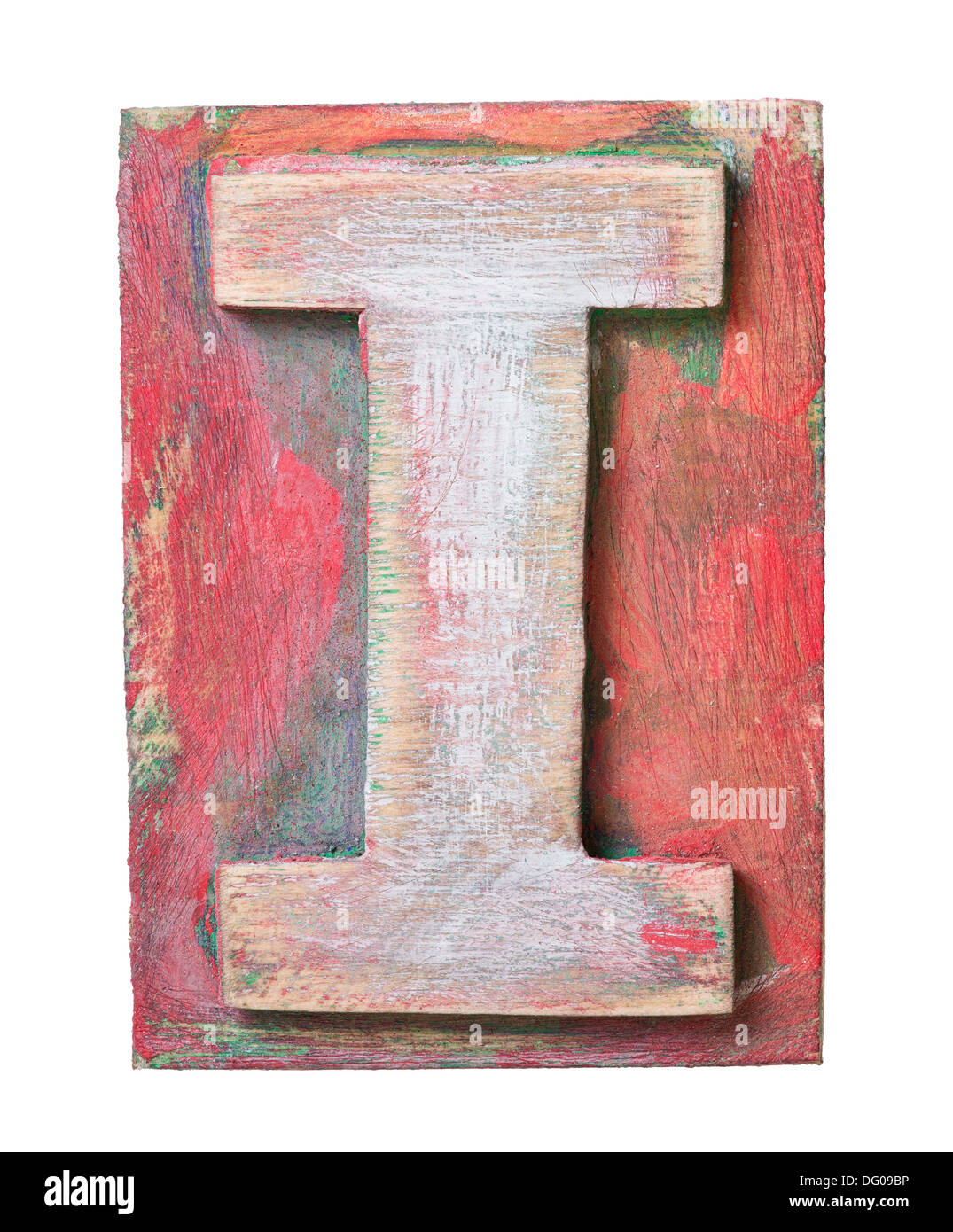 Wooden alphabet block, letter I Stock Photo - Alamy