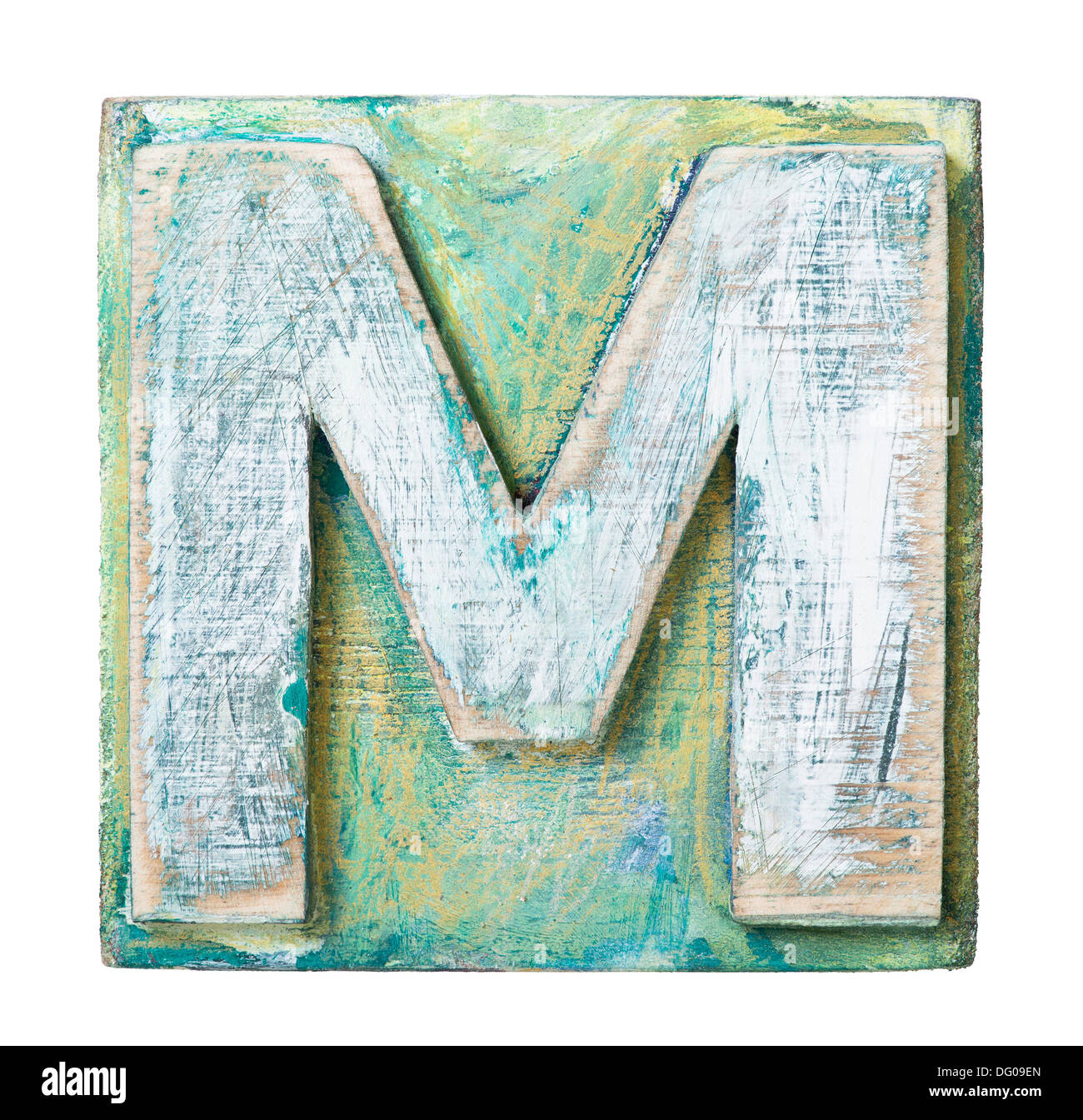 Wooden alphabet block, letter M Stock Photo - Alamy