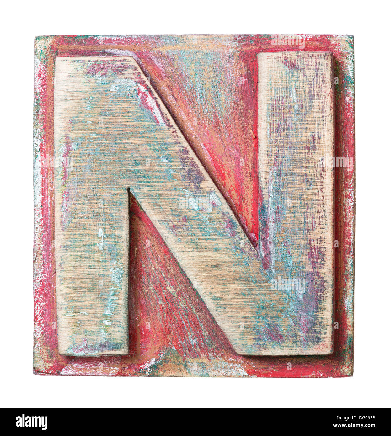 Wooden alphabet block, letter N Stock Photo - Alamy