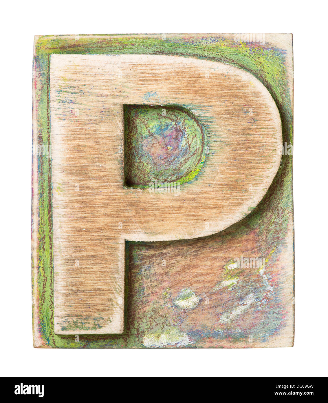 Wooden alphabet block, letter P Stock Photo - Alamy