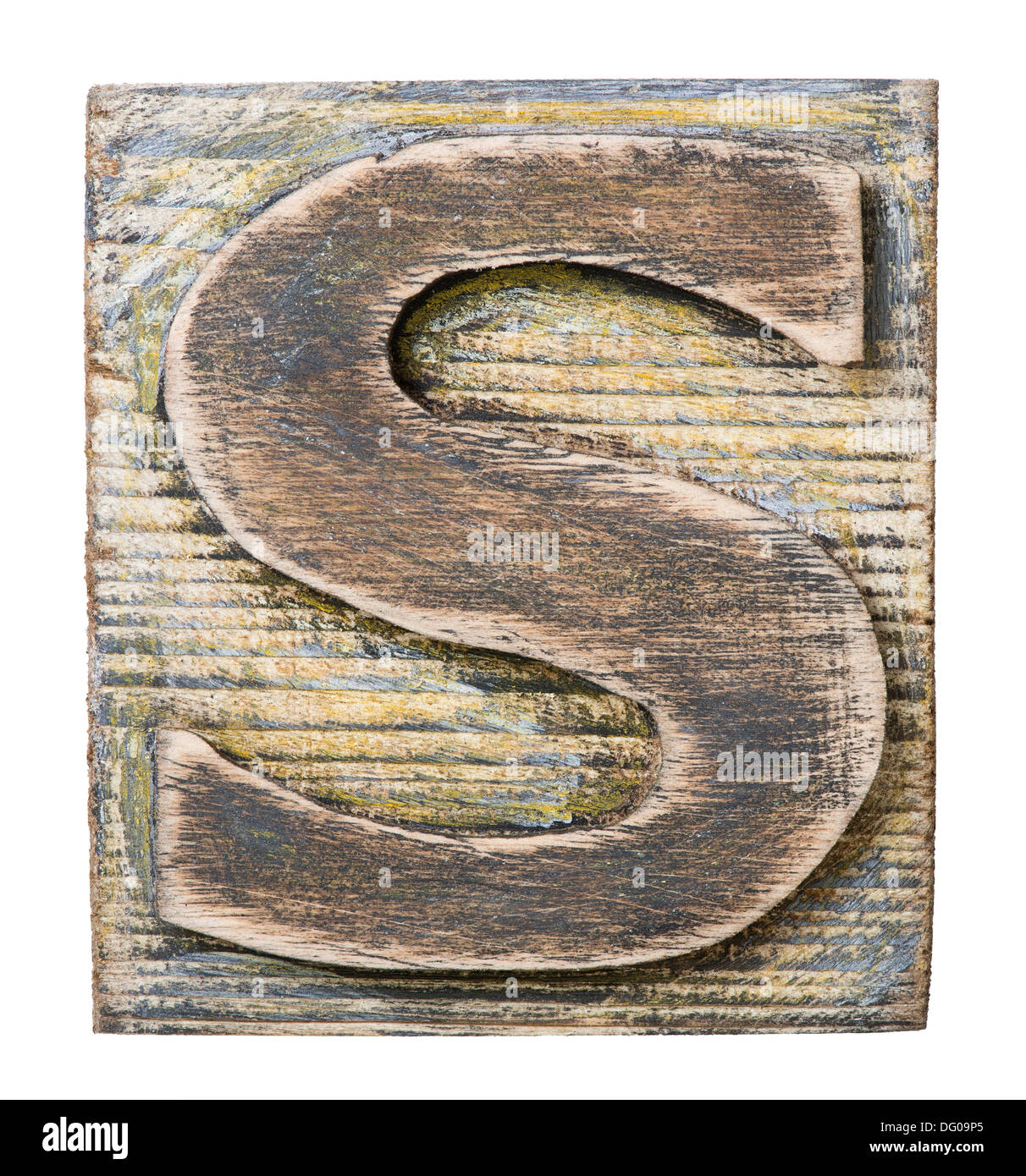 Wooden alphabet block, letter S Stock Photo - Alamy