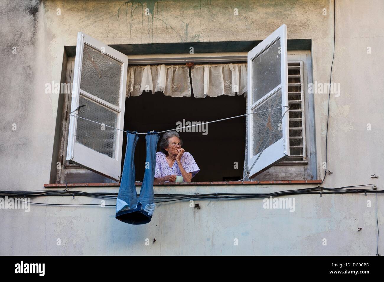 Looking out of old window hi-res stock photography and images - Alamy