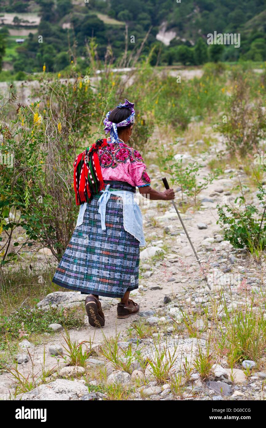 Mayan woman walking hi-res stock photography and images - Alamy