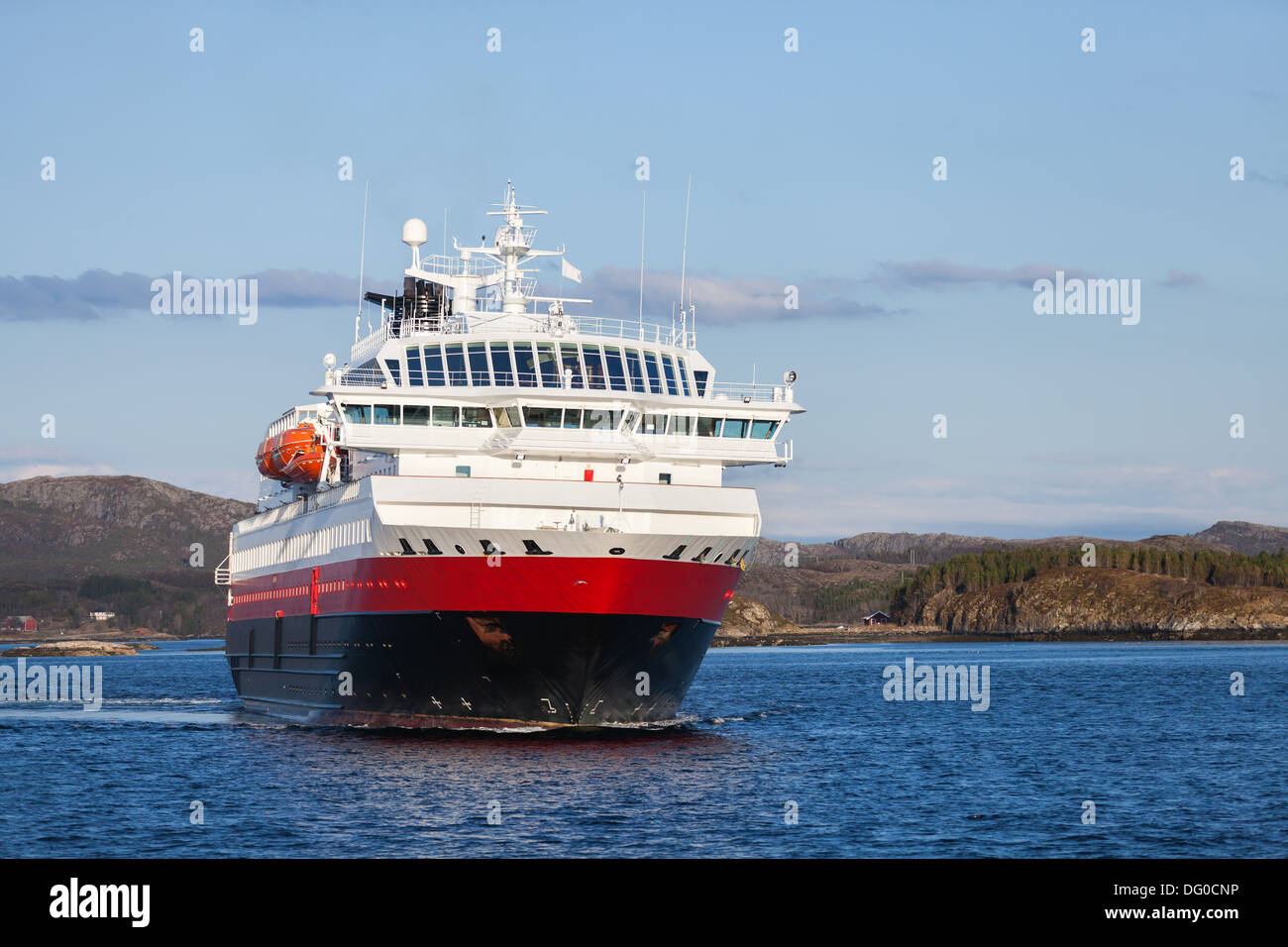 Big Norwegian passenger cruise ship at the sea Stock Photo - Alamy