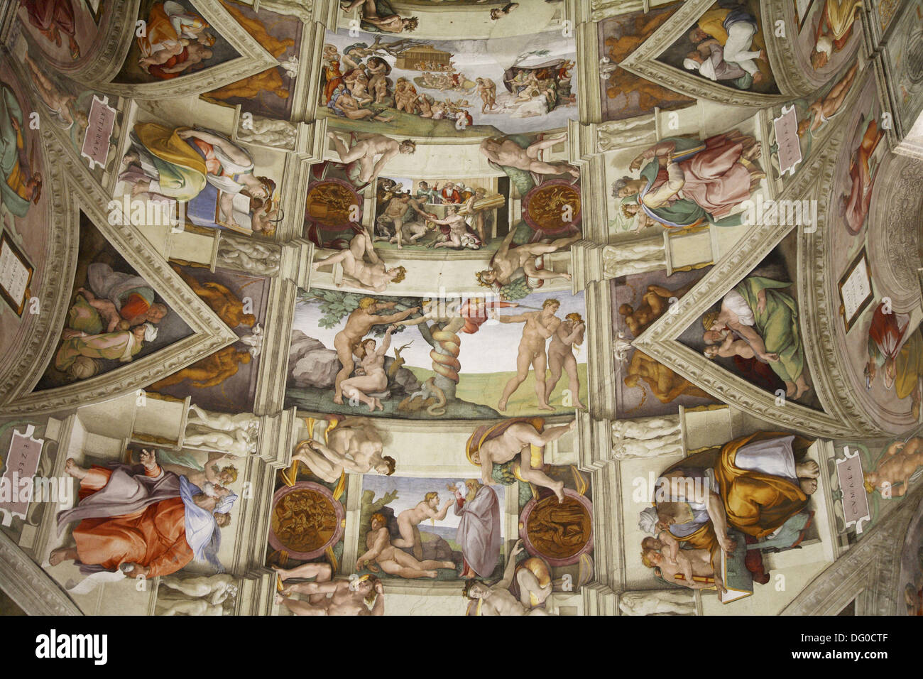 Painting on ceiling of the sistine chapel hi-res stock photography and images - Alamy