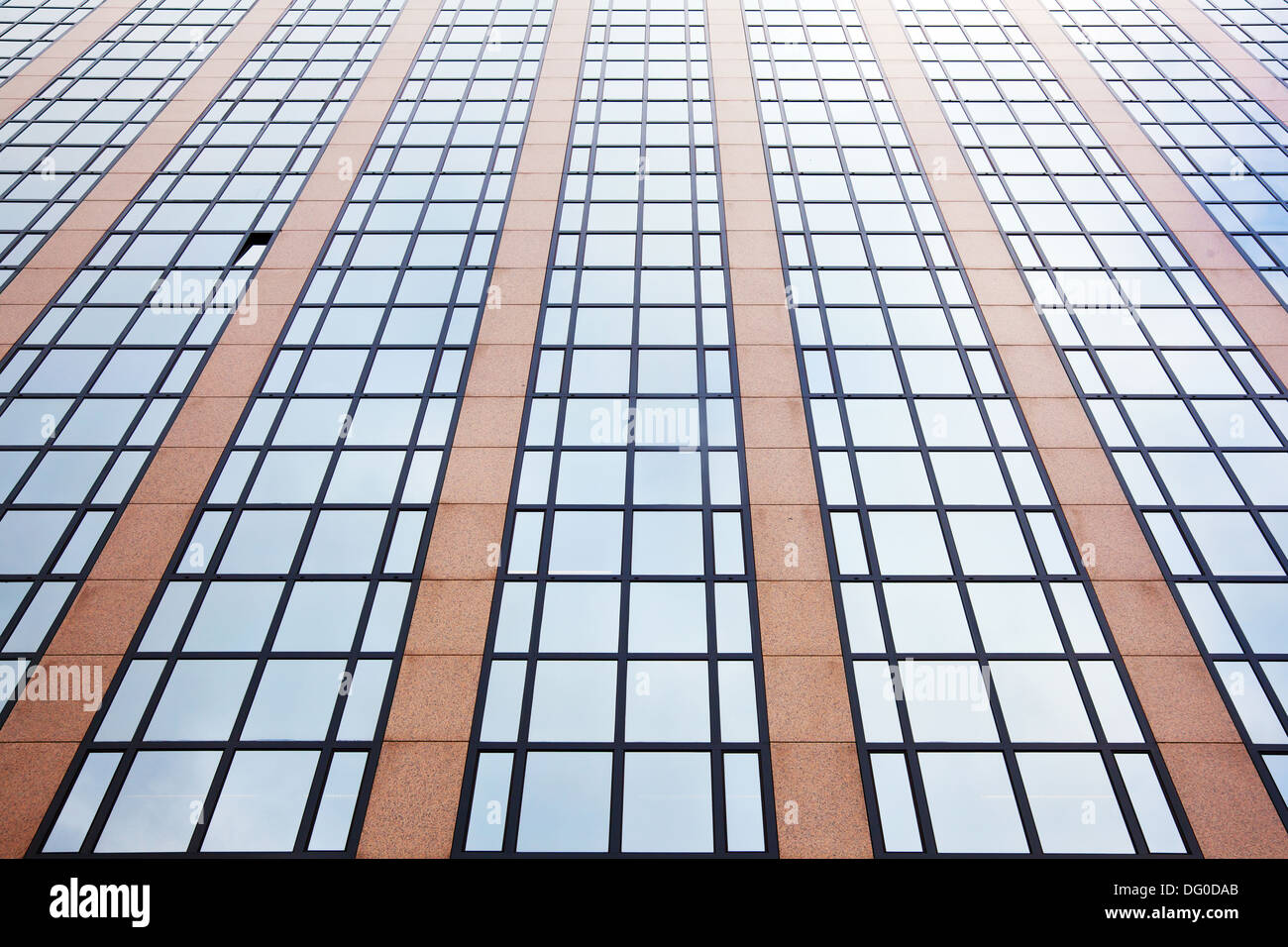 facade of office building with one open window Stock Photo - Alamy