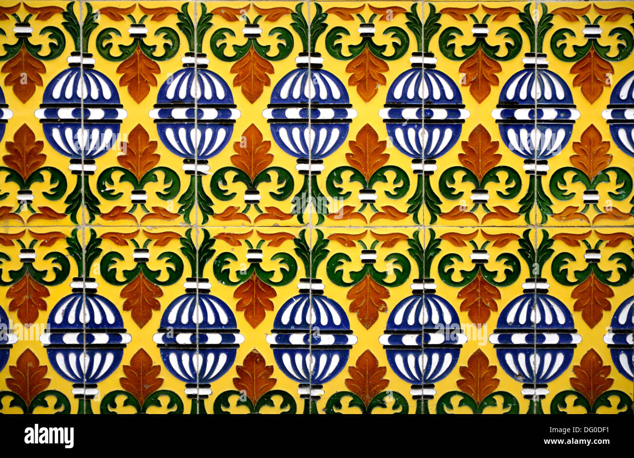 Madrid, Spain. Coloured tile design Stock Photo - Alamy