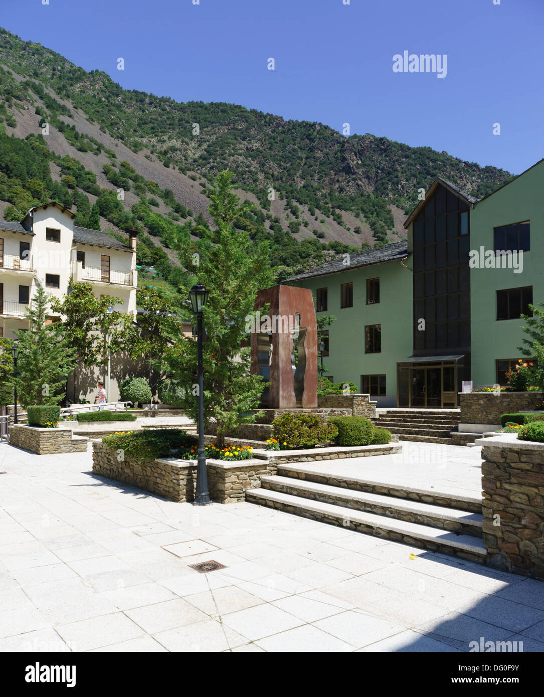 Andorra - capital city Andorra la Vella. Municipal centre Stock Photo ...