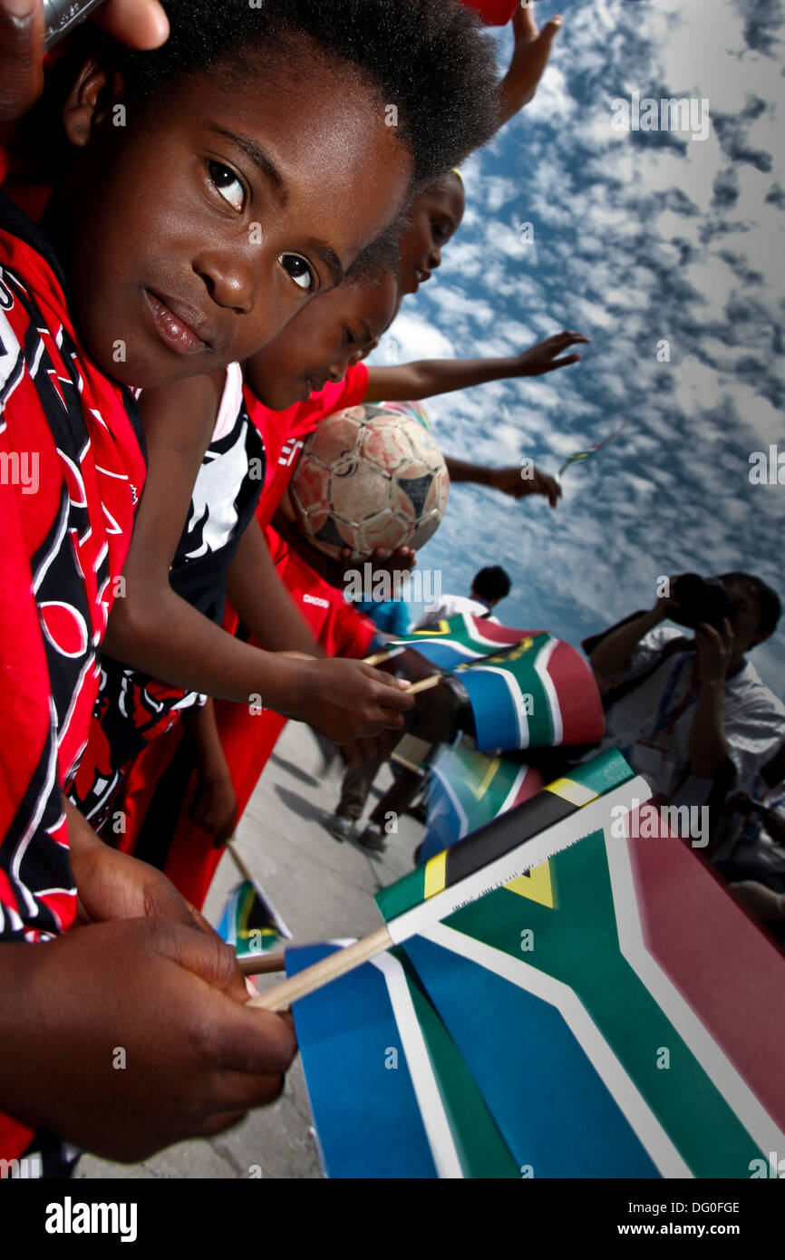 Young dancers welcomes the media on Robben Island for the FIFA ...