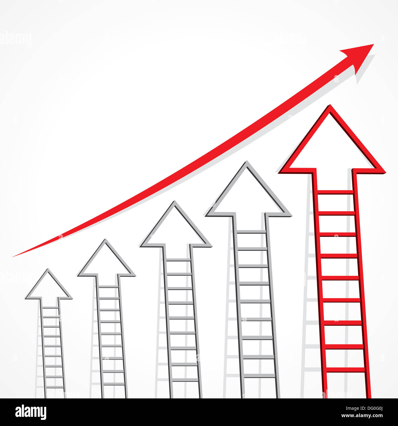 Business graph of arrow ladder stock vector Stock Photo - Alamy