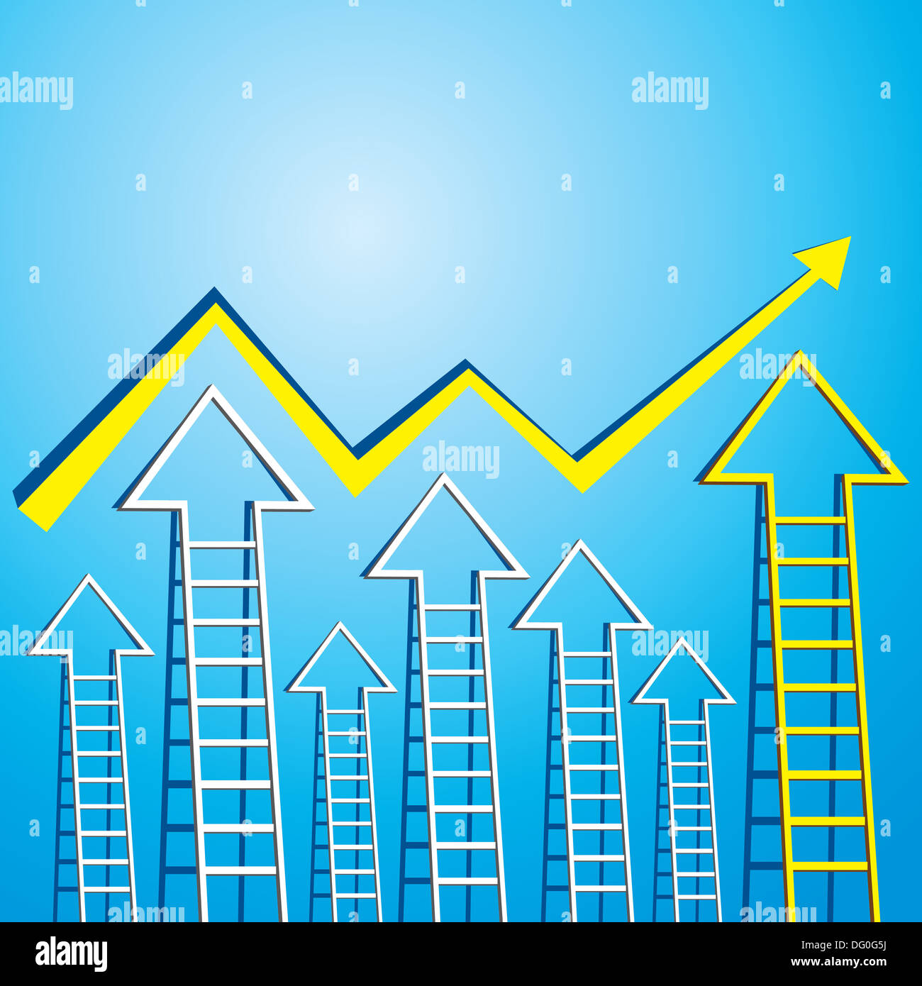 Business graph of arrow ladder stock vector Stock Photo - Alamy