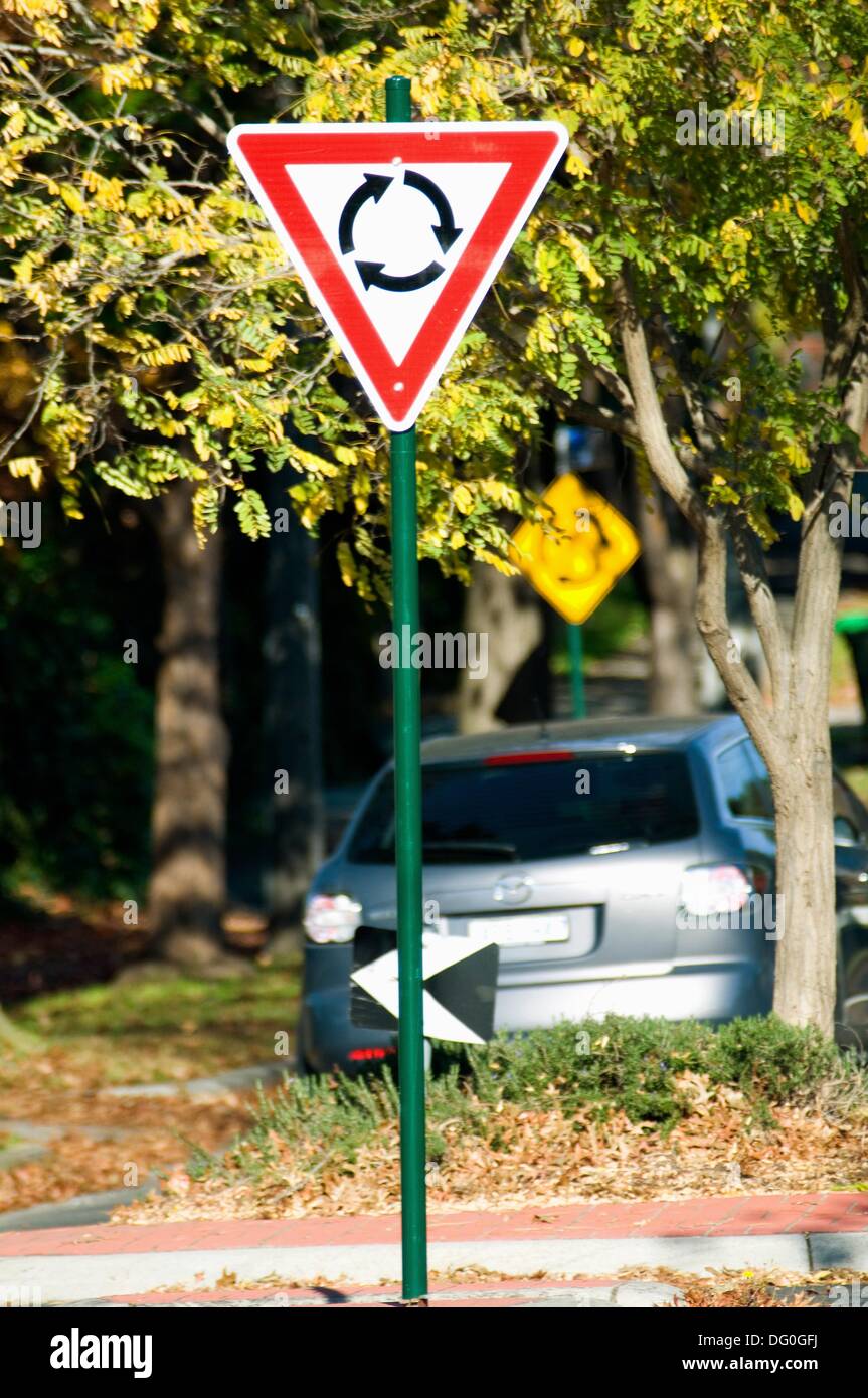 Road Sign Roundabout Australia High Resolution Stock Photography and ...