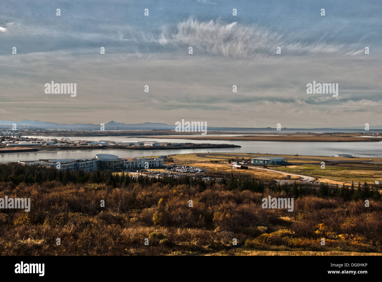 View of the Reykjavik bay area, as seen from Perlan Stock Photo - Alamy