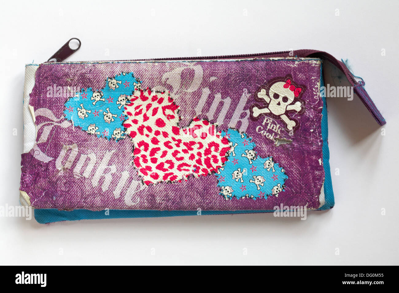 Pink Cookie pencil case isolated on white background Stock Photo - Alamy