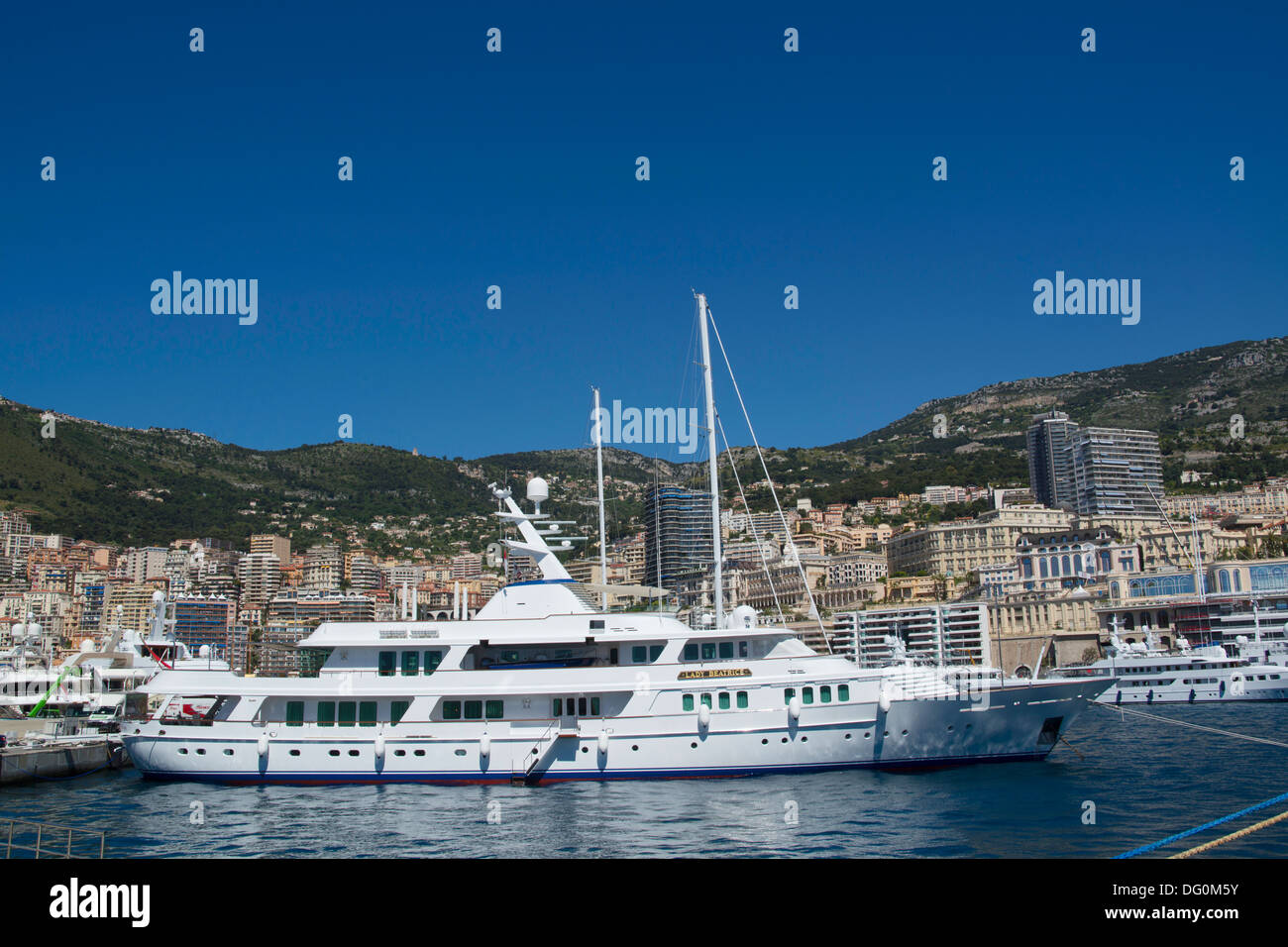 Yacht, Ship, Port, Hercule, Monaco, Monte Carlo Stock Photo - Alamy