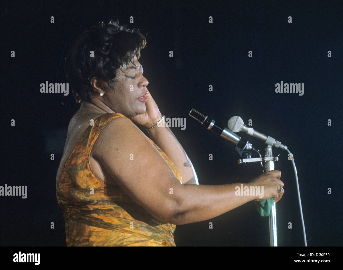 ELLA FITZGERALD (1917-1996) American jazz singer about 1968 Stock Photo ...