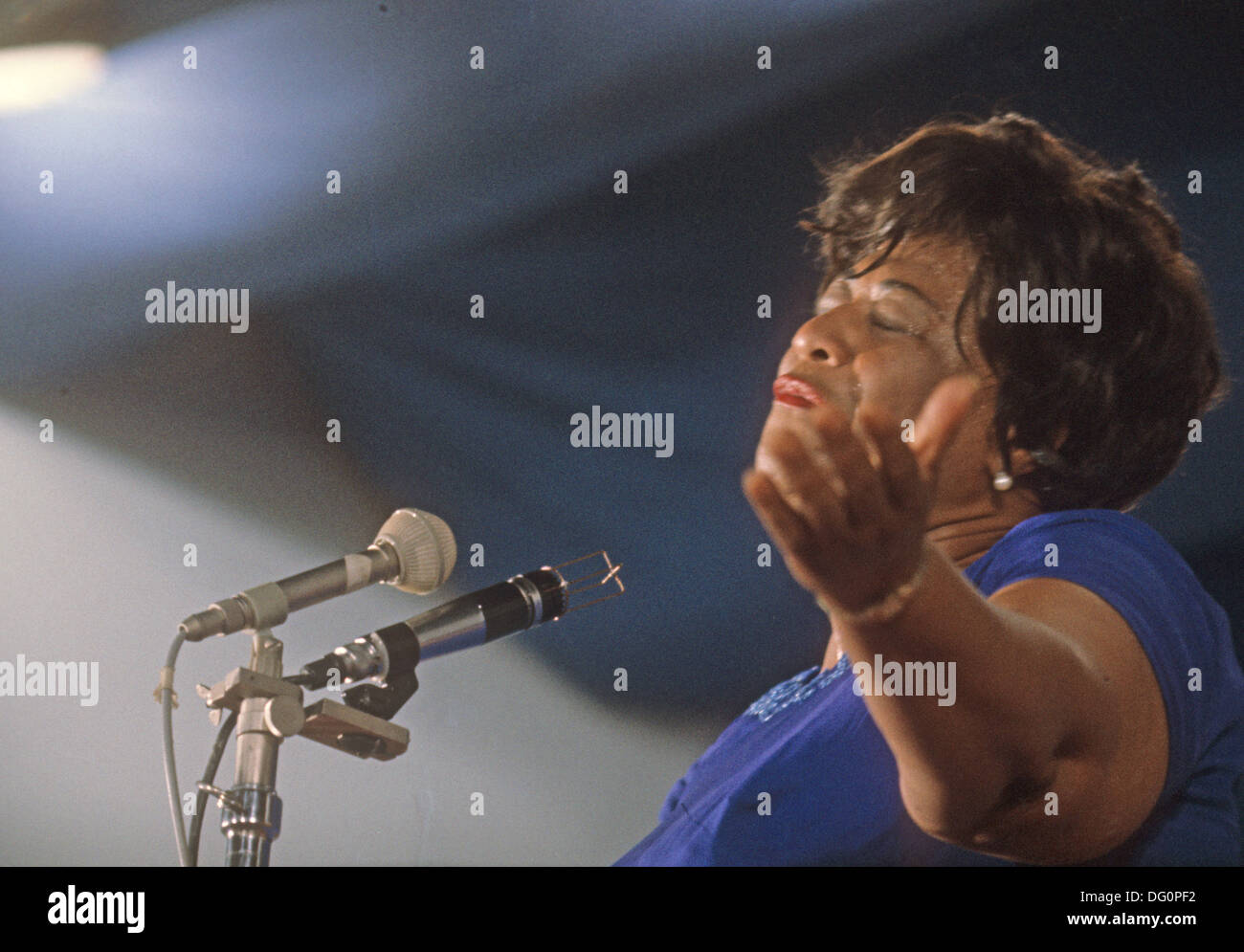 ELLA FITZGERALD (1917-1996) American jazz singer about 1968 Stock Photo ...