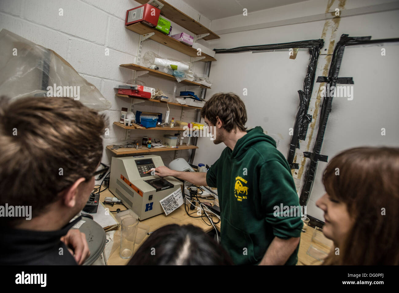 Arduino sign reads The Hackspace London Hack space Shoreditch Ec2 a non ...