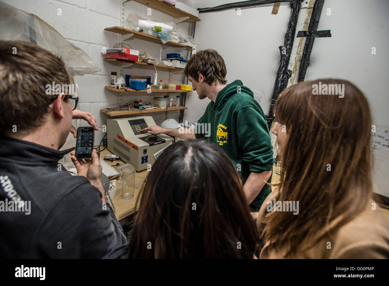 Arduino sign reads The Hackspace London Hack space Shoreditch Ec2 a non ...
