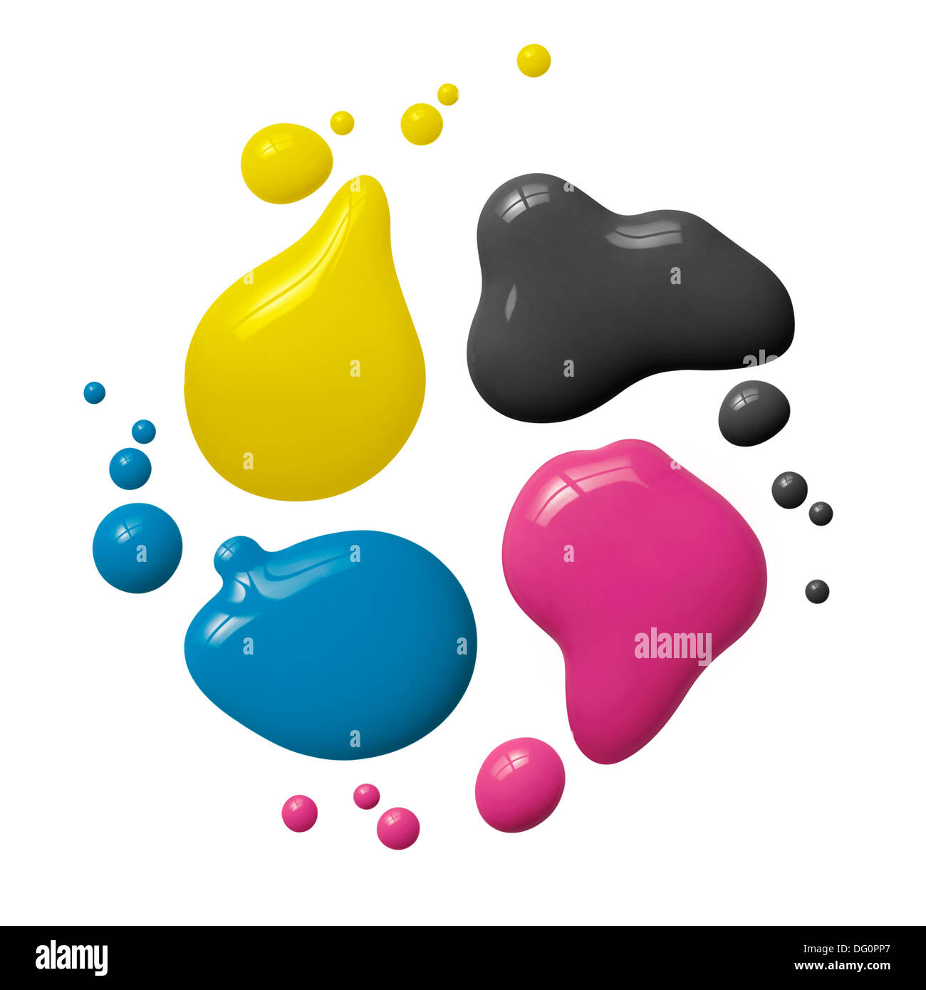 Paint isolated on white Cut Out Stock Images & Pictures - Alamy