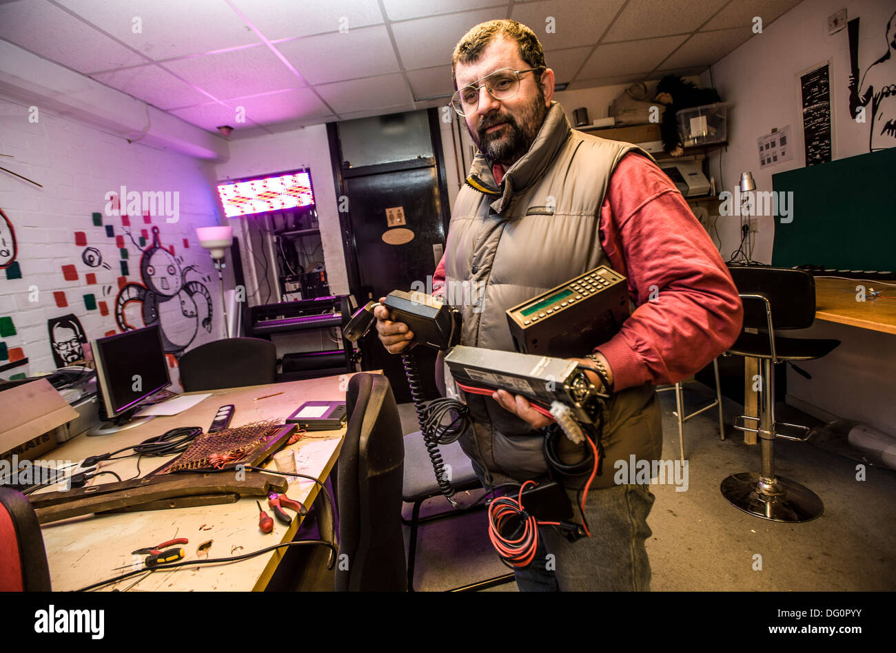 HS member Phil and a server that he has re purposed to power a CB radio ...