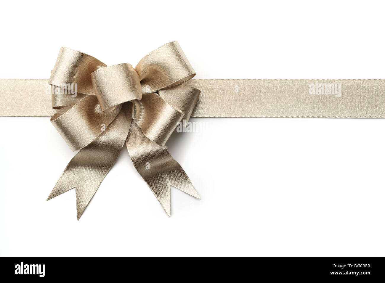Gold ribbon bow christmas Cut Out Stock Images & Pictures - Alamy