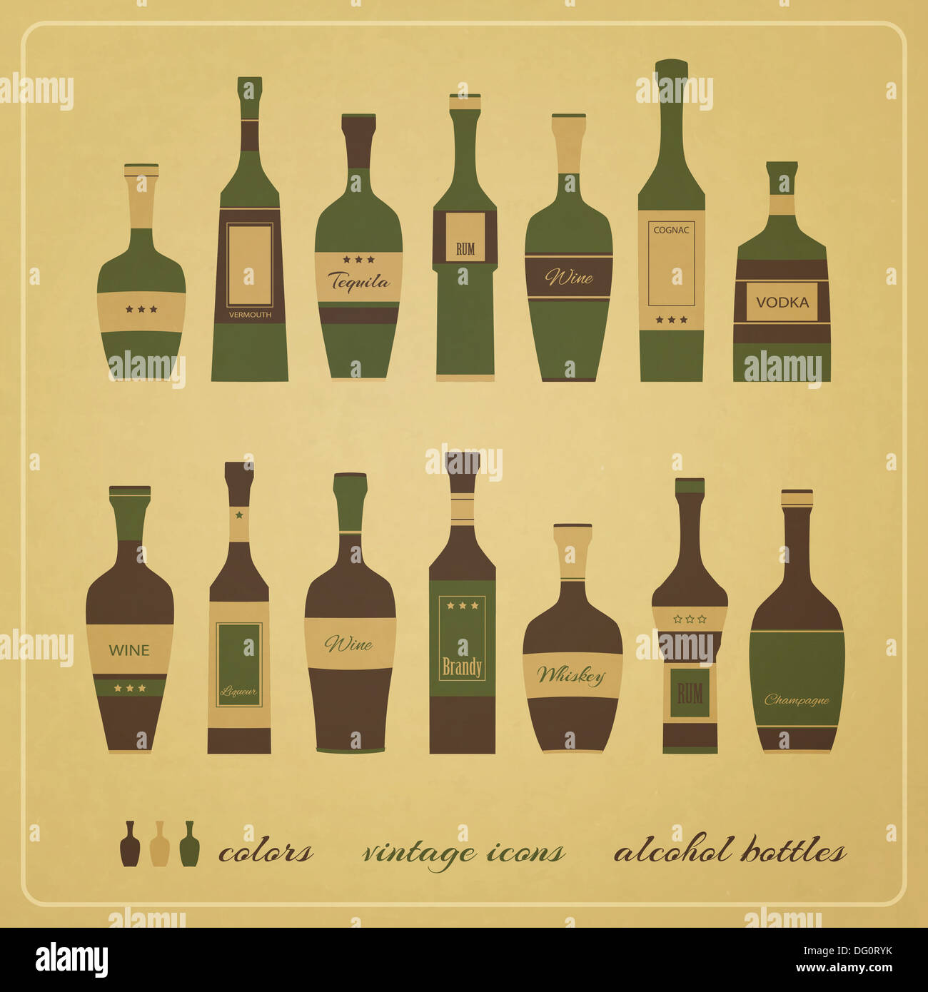 Vintage vodka bottles alcohol hi-res stock photography and images - Alamy
