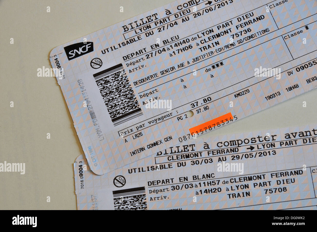 French Train Ticket High Resolution Stock Photography and Images - Alamy