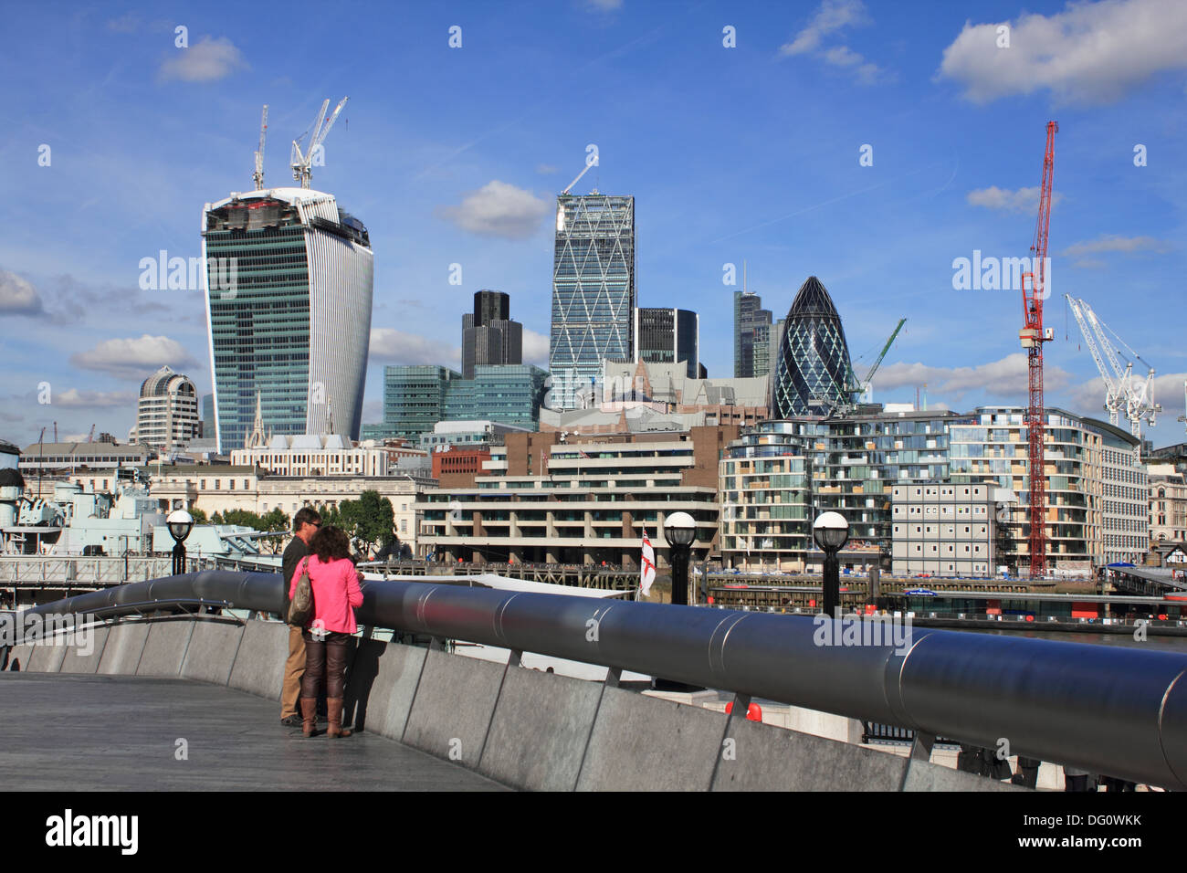 The Walkie-Talkie and Cheese Grater modern buildings on the City ...