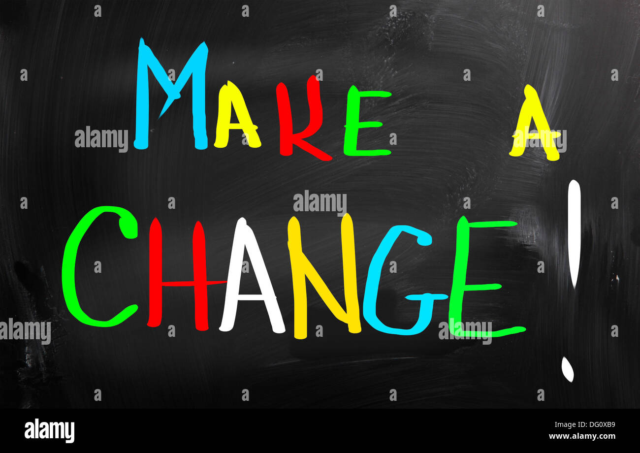 Make A Change Concept Stock Photo - Alamy