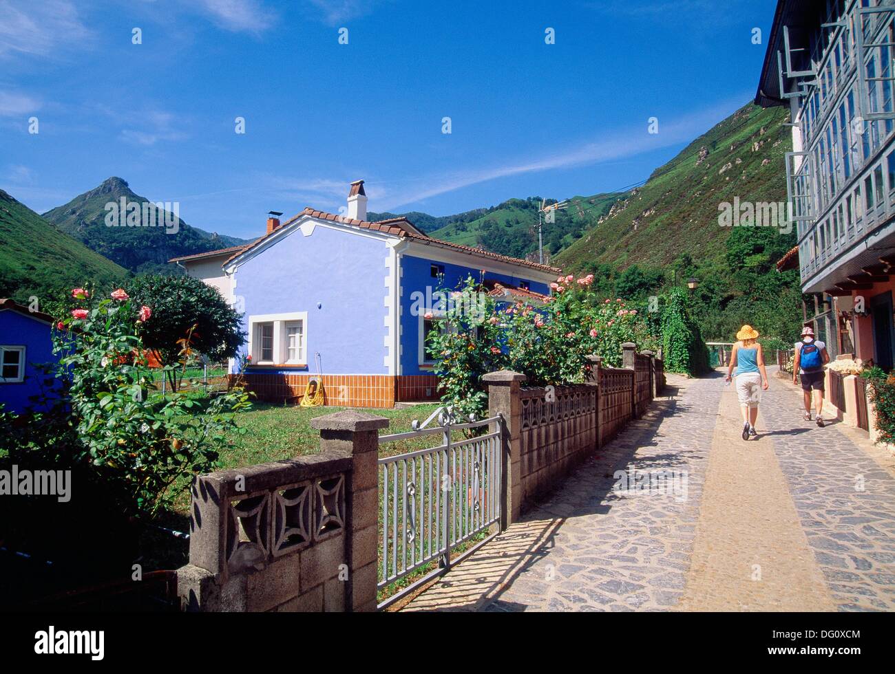 Street. Soto de Aguas, Asturias province, Spain Stock Photo - Alamy