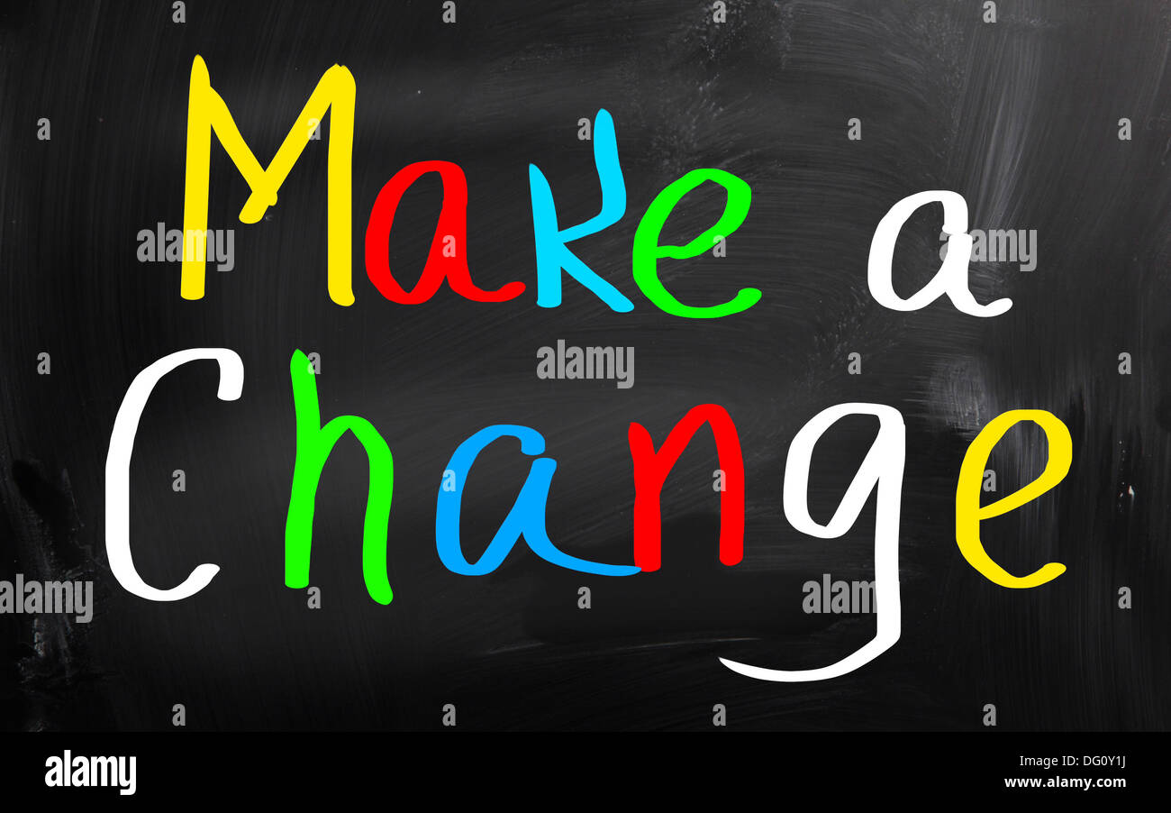 Make A Change Concept Stock Photo - Alamy