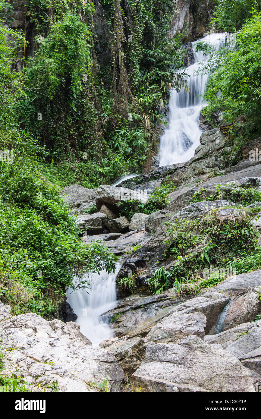 hauykeaw waterfall in Doi Suthep-Pui Nationnal Park , chaingmai Thaland ...