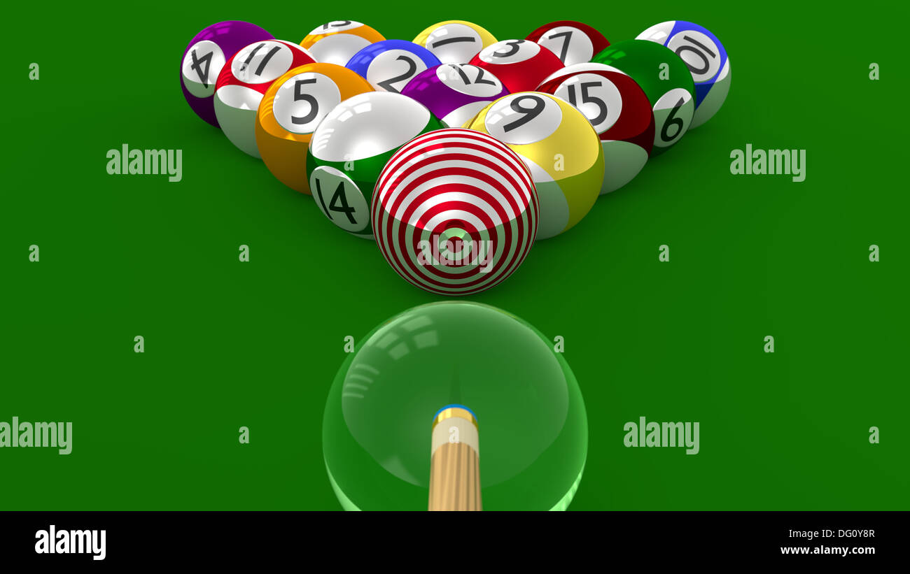 TARGET Pool - 8 Ball Focused as the Ultimate Goal Stock Photo - Alamy