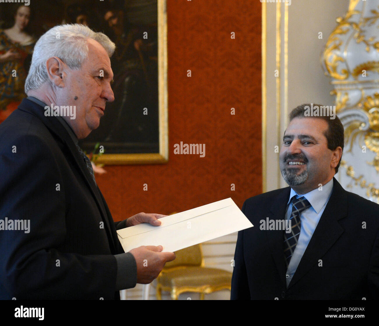 Prague, Czech Republic. 11th Oct, 2013. New Palestinian ambassador to ...