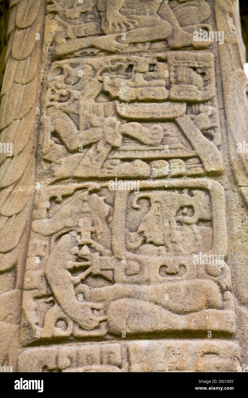 Mayan stela inscriptions hi-res stock photography and images - Alamy