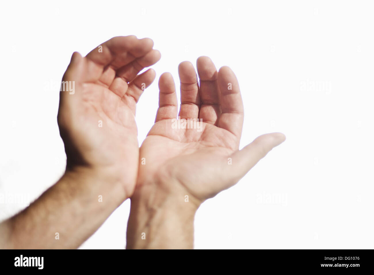 Cupping holding palm male hand gesture hi-res stock photography and ...