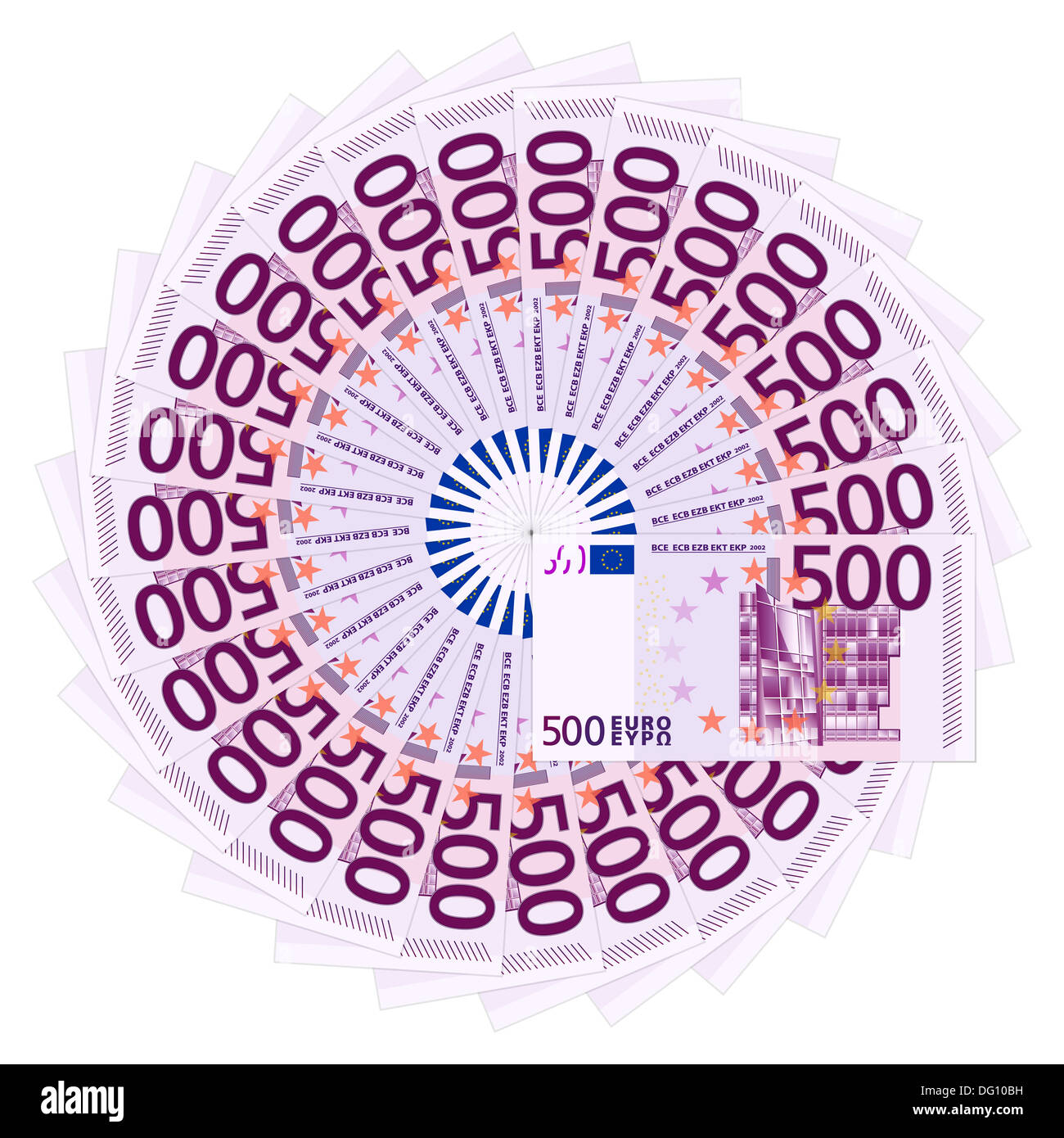 Five hundred banknotes on a white background. Vector illustration Stock ...