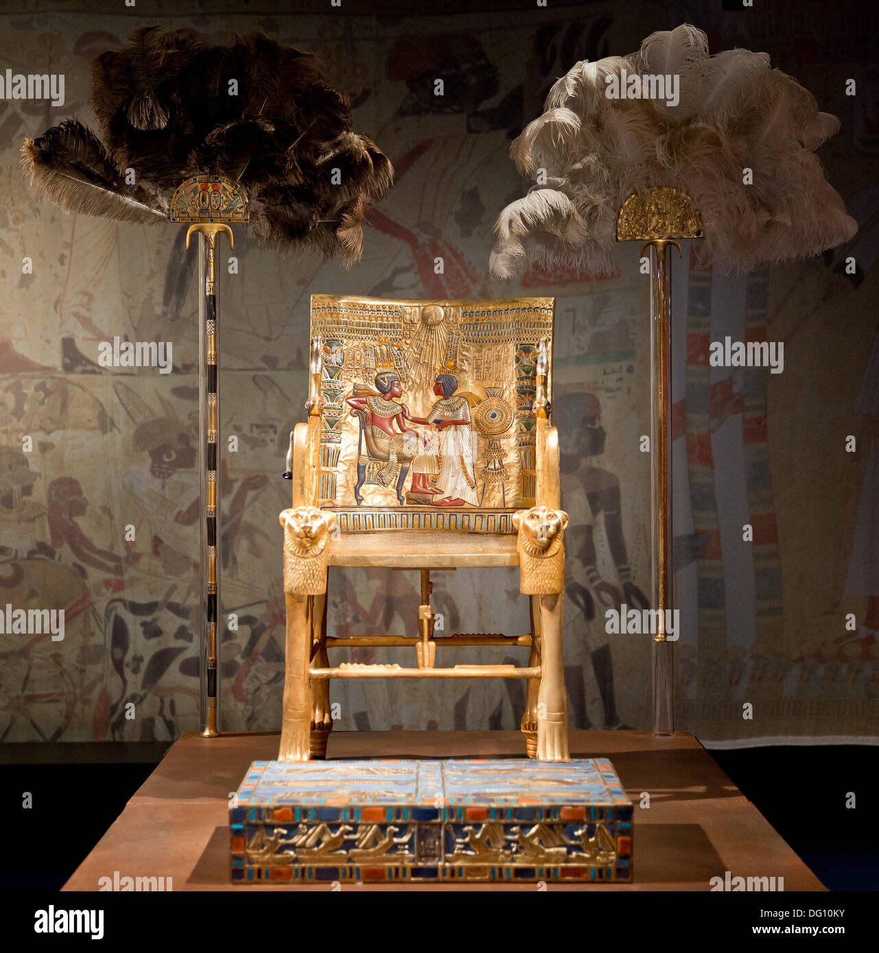 Nuremberg, Germany. 11th Oct, 2013. Tutankhamen's throne in the ...