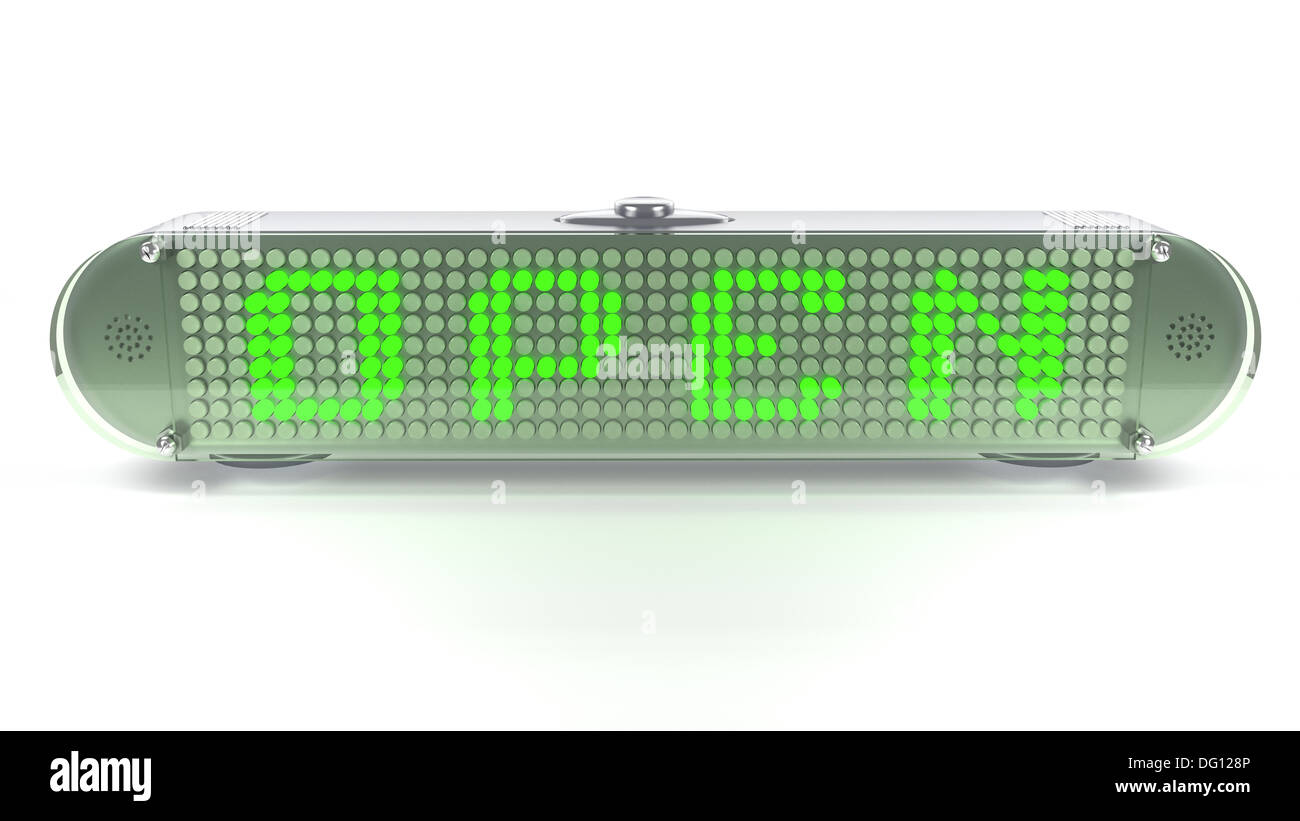 OPEN - Digital Pin Sign with Emitting LED Light Stock Photo - Alamy