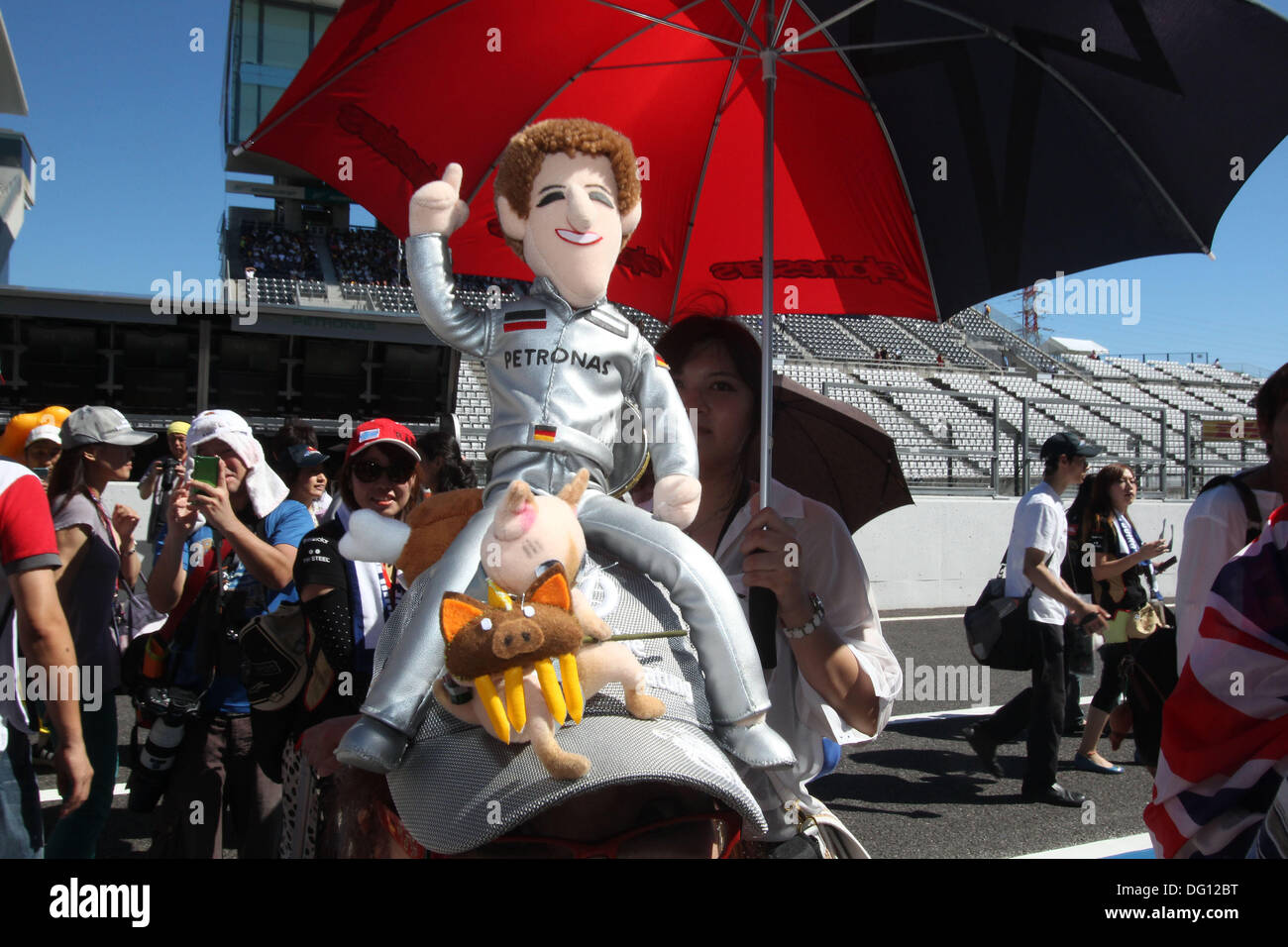 Suzuka, Japan. 11th October 2013. Japanese Formula One fans during the ...