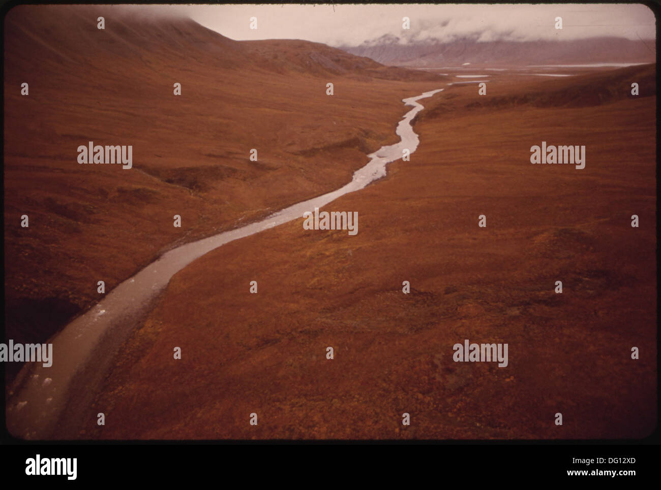 SHOWING THE ATIGUN RIVER IN THIS VIEW WEST TOWARD THE MOUTH OF THE ...