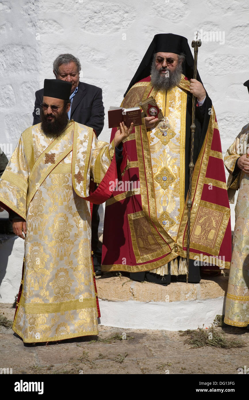 europe, greece, dodecanese, patmos island, chora, orthodox easter time ...