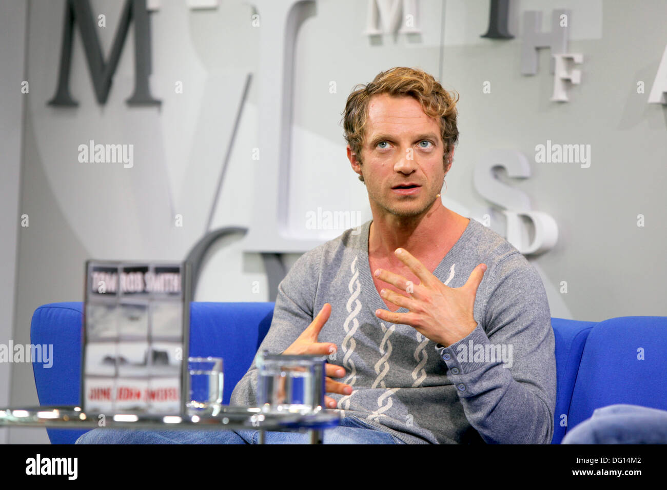 Frankfurt, Germany. 10th October 2013. The British author Tom Rob Smith ...