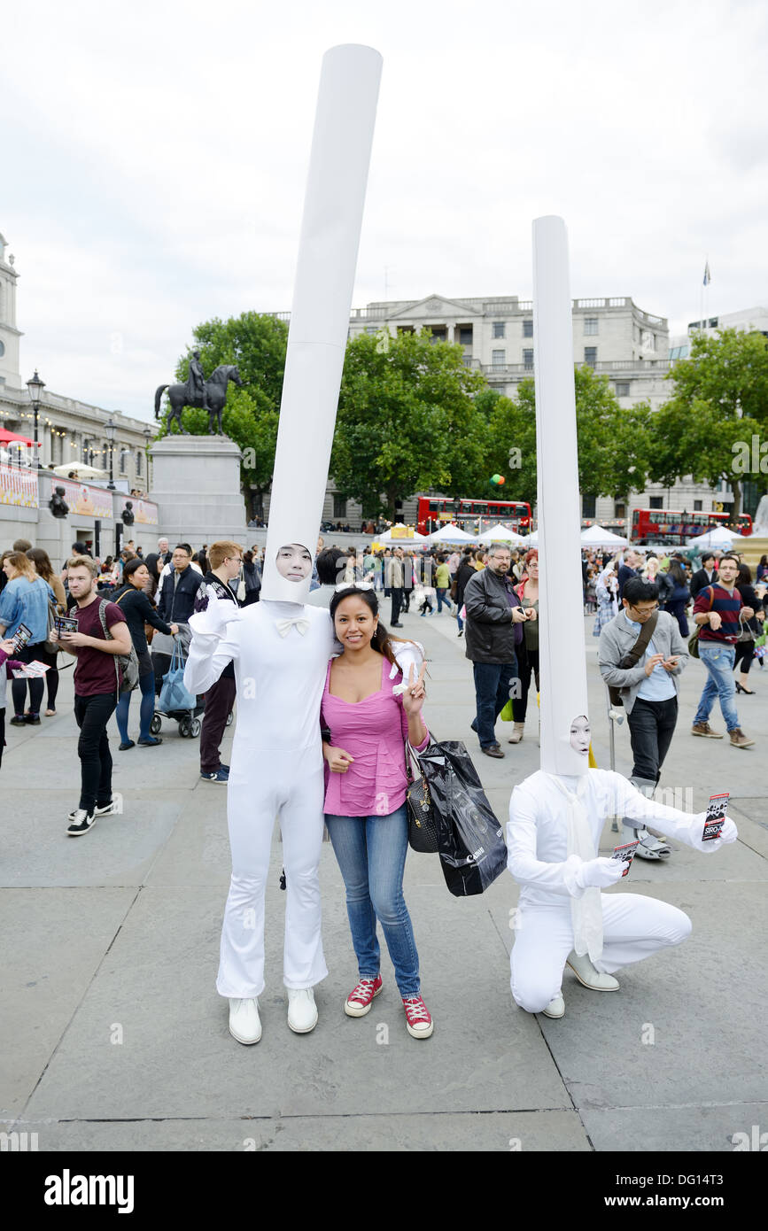 Japanese alternative dancers at matsuri festival in London England. Oct ...