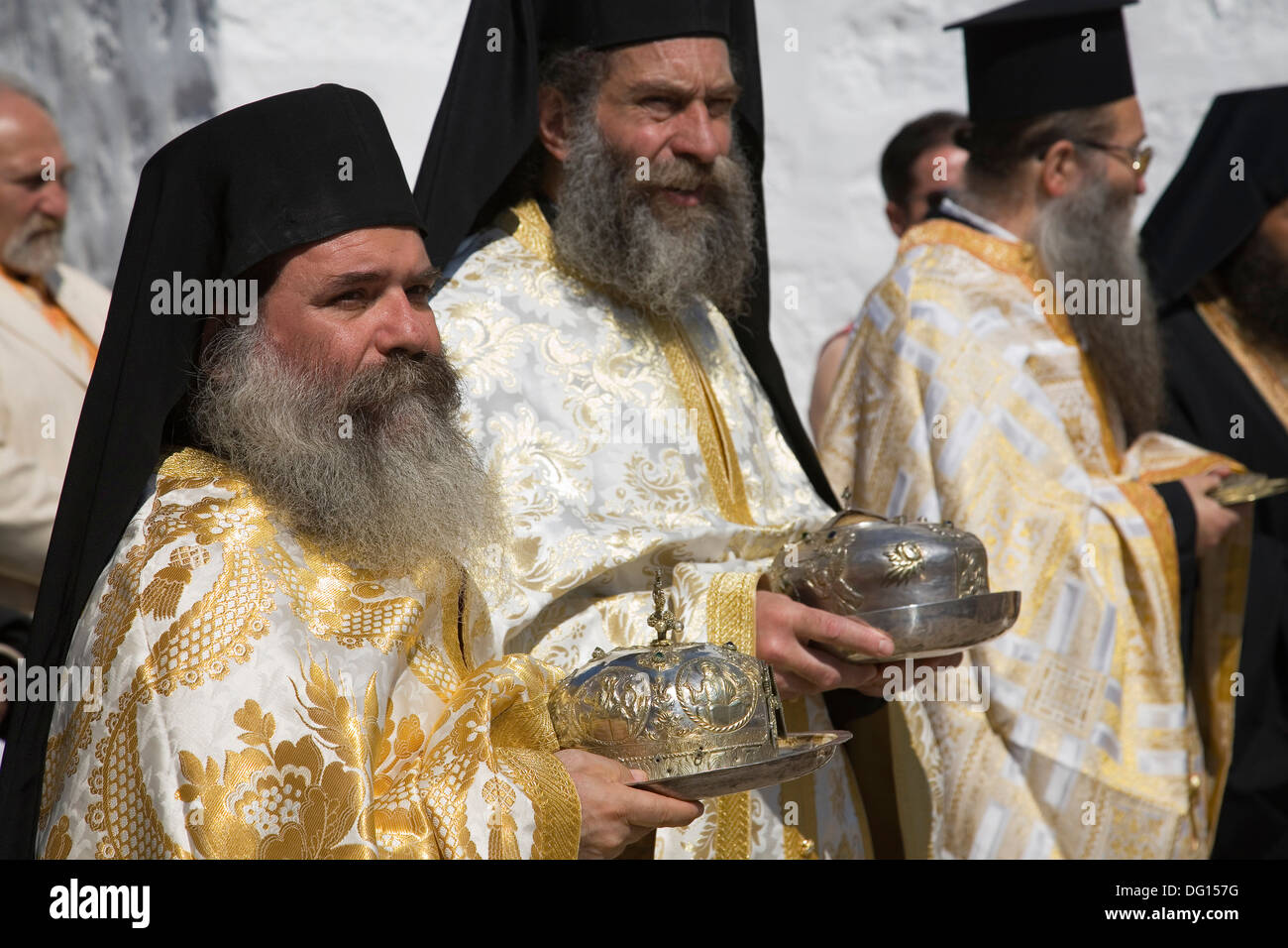 europe, greece, dodecanese, patmos island, chora, orthodox easter time ...