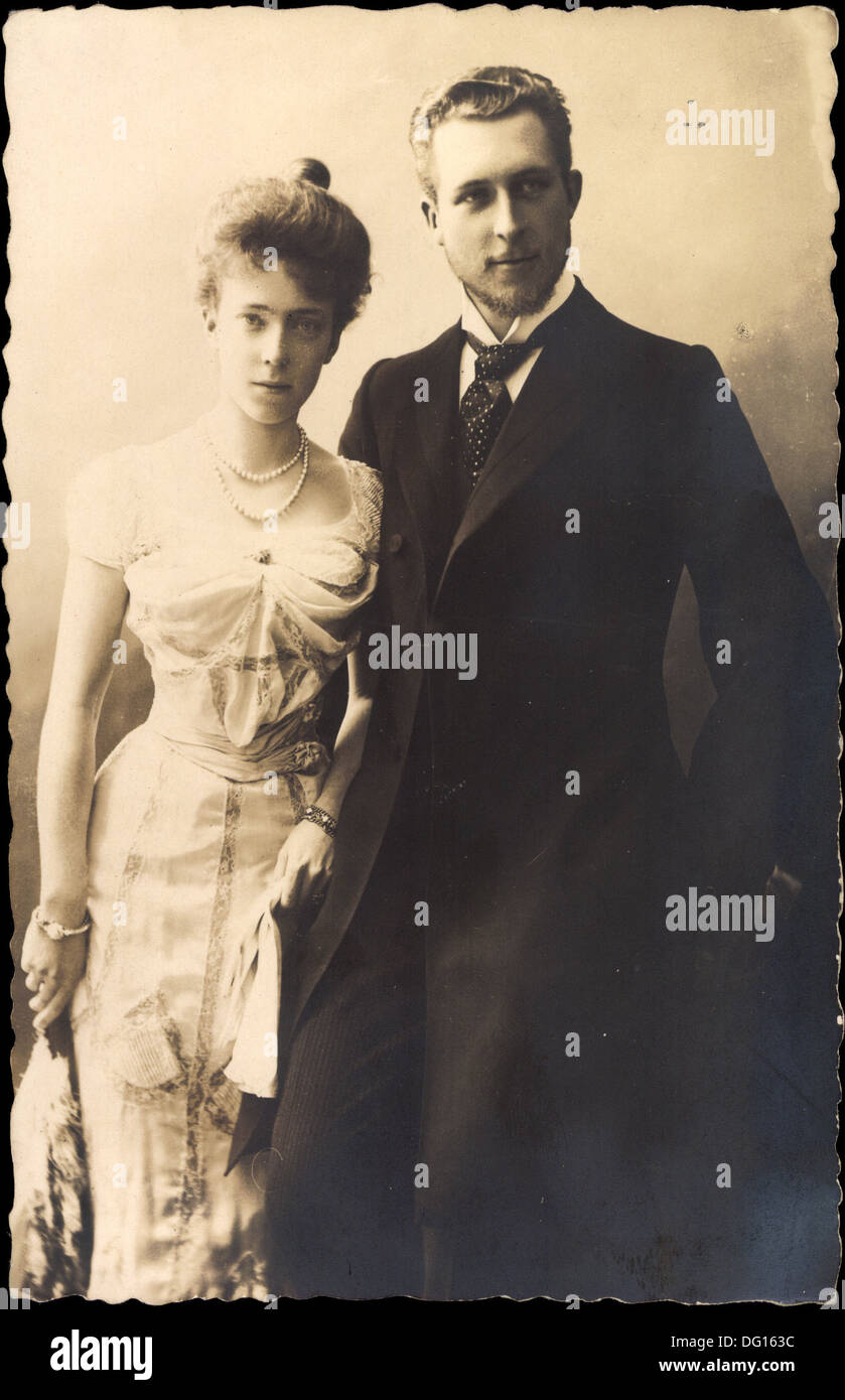 Ak Königin Elisabeth und König Albert I. von Belgien Stock Photo - Alamy